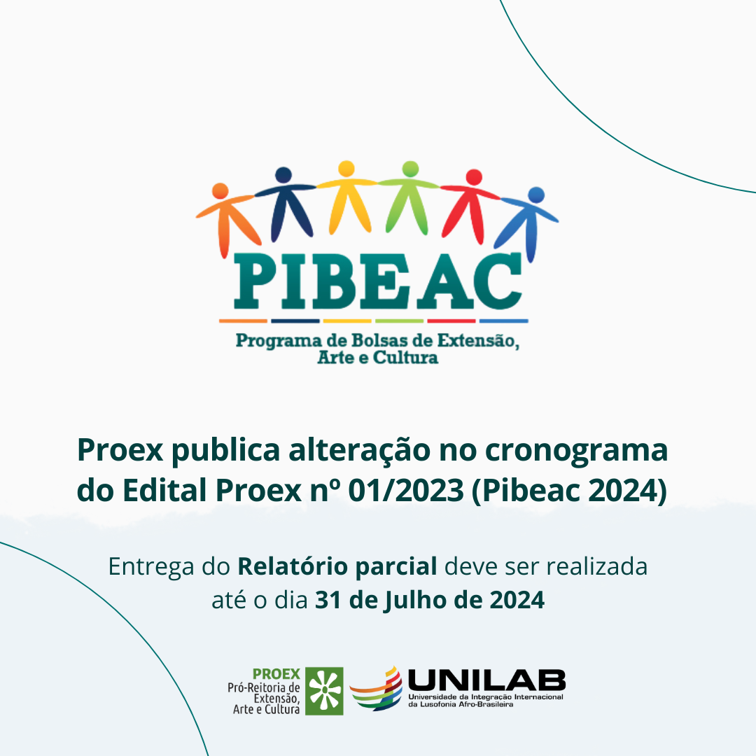 Proex publica alteração no cronograma do Edital Proex nº 01/2023 ...